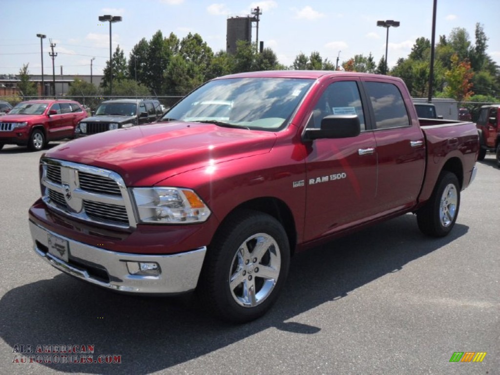 2012 Dodge Ram 1500 Big Horn Crew Cab 4x4 In Deep Cherry Red Crystal